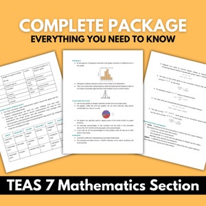 TEAS 7 Mathematics Section Bundle | 59 Pages | TEAS Notes | Study Notes ...
