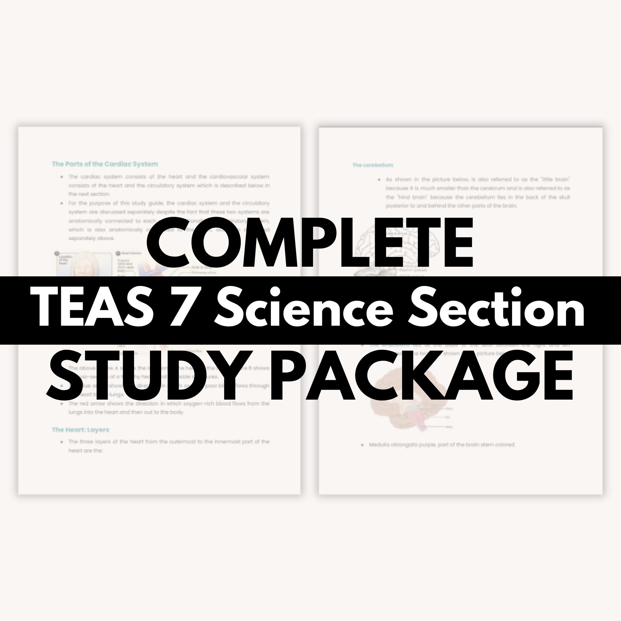 TEAS 7 Science Section Bundle | 53 Pages | TEAS Notes | Study Notes ...