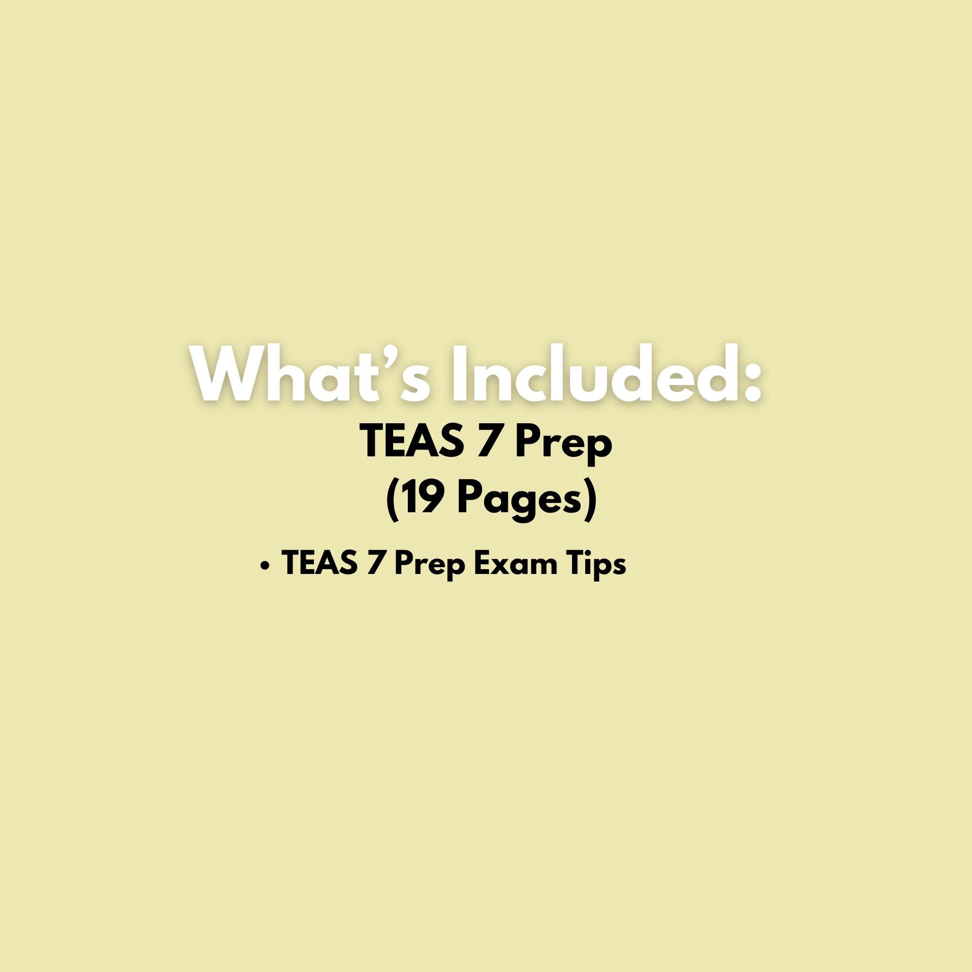TEAS 7 Prep Bundle 19 Pages TEAS Notes Study Notes - Etsy