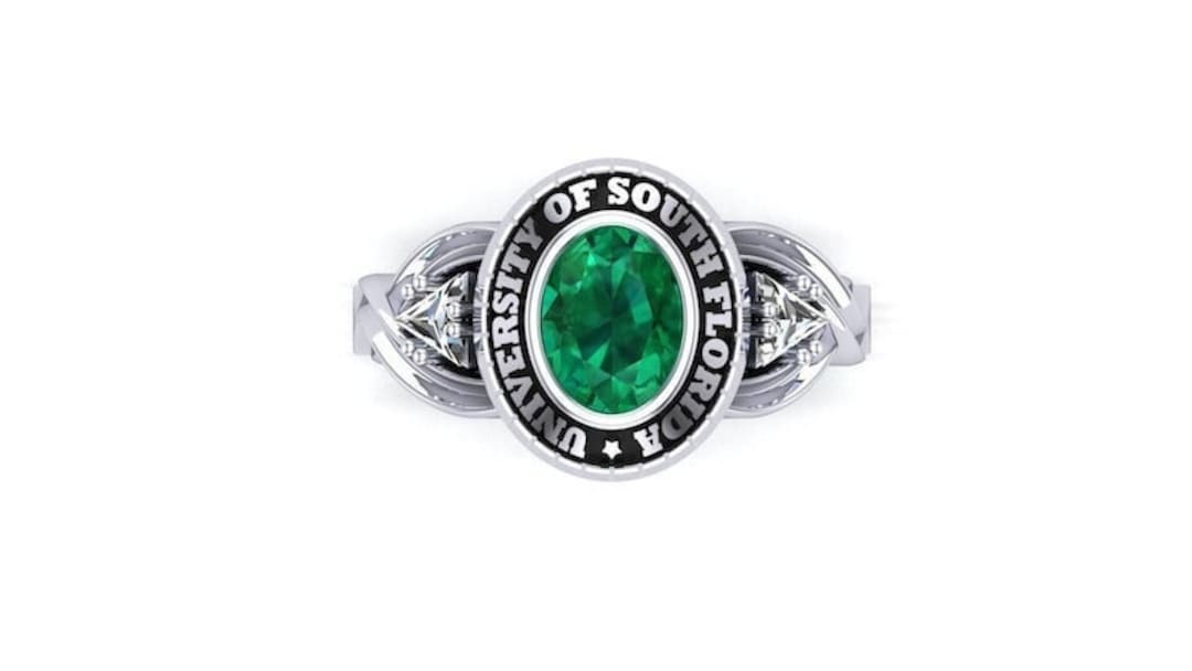 Gator Class Ring, University Ring for Her, Personalised School Rings ...