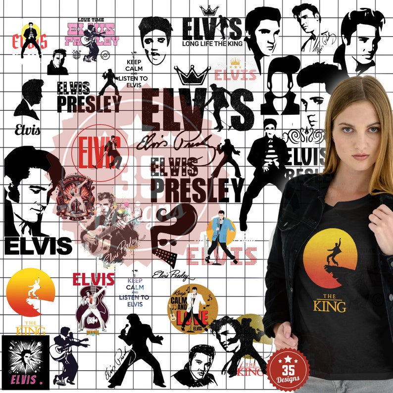 Elvis Presley Svg Bundle Cut File For Cricut The King Of Rock N Roll
