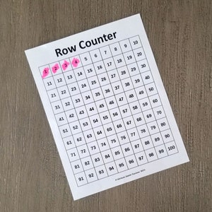 Row Counter Printable, PDF Download, Crochet and Knitting Row Tracker ...