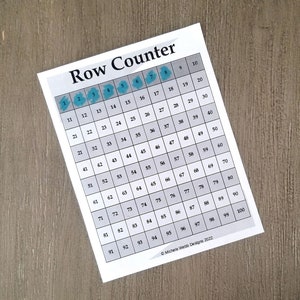 Row Tracker Printable, PDF Download, Crochet and Knitting Row Counter ...