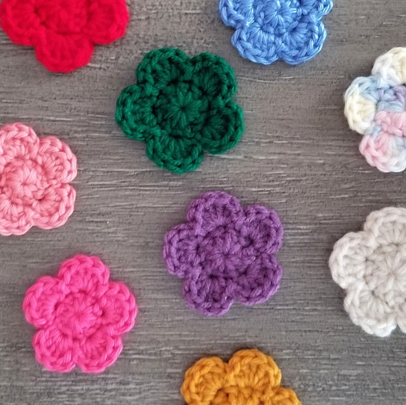 Flower Applique Crochet Pattern PDF Download Floral - Etsy