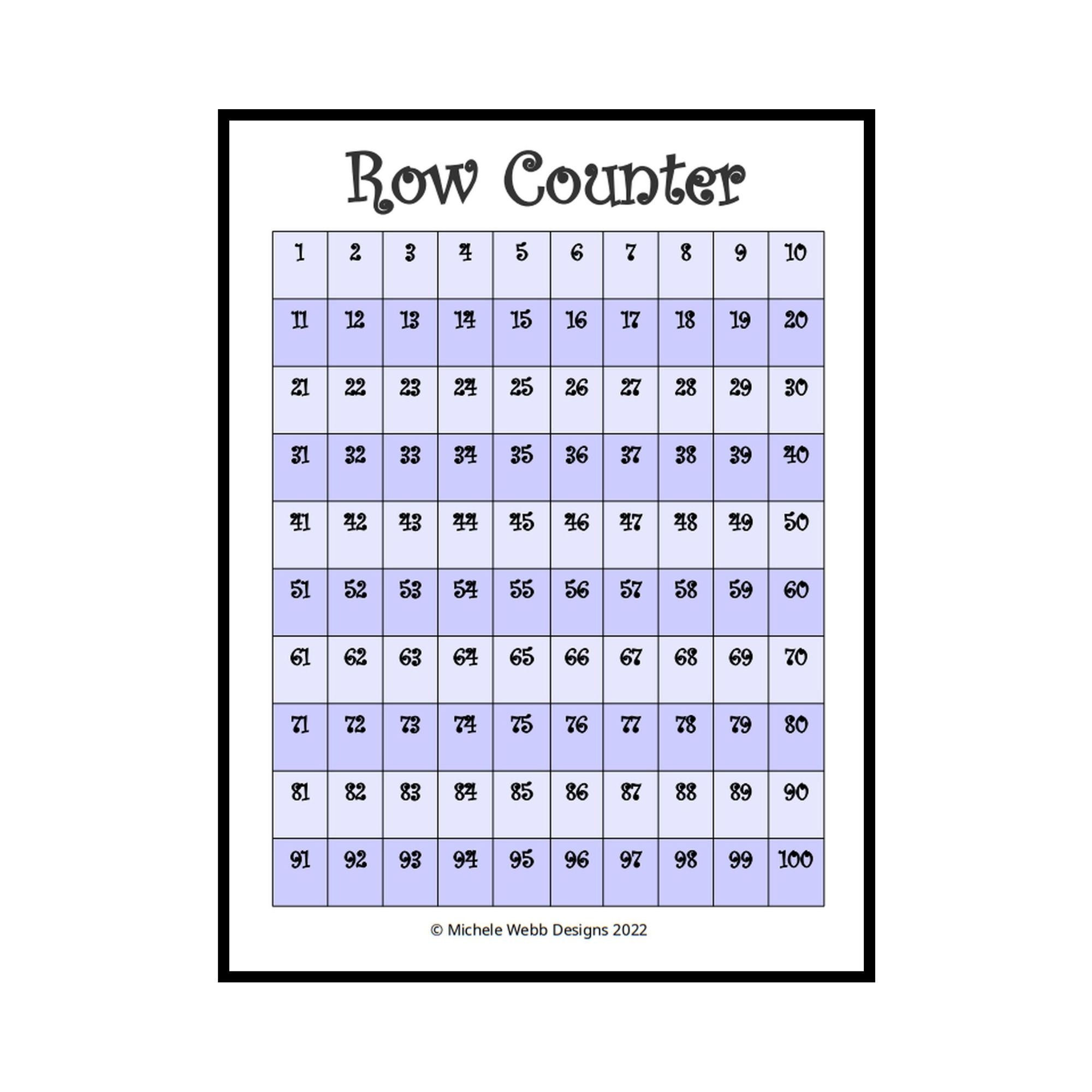 Row Counter Bundle, PDF Download, Crochet Row Tracker - Etsy