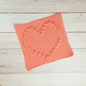 9x9 Heart Afghan Square Crochet Pattern, PDF Download, Crochet Blanket ...