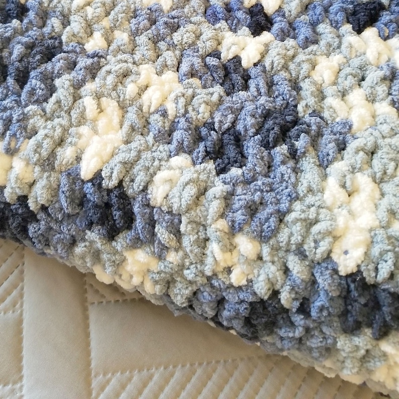 Chunky Blanket Crochet Pattern PDF Download Warm Afghan - Etsy