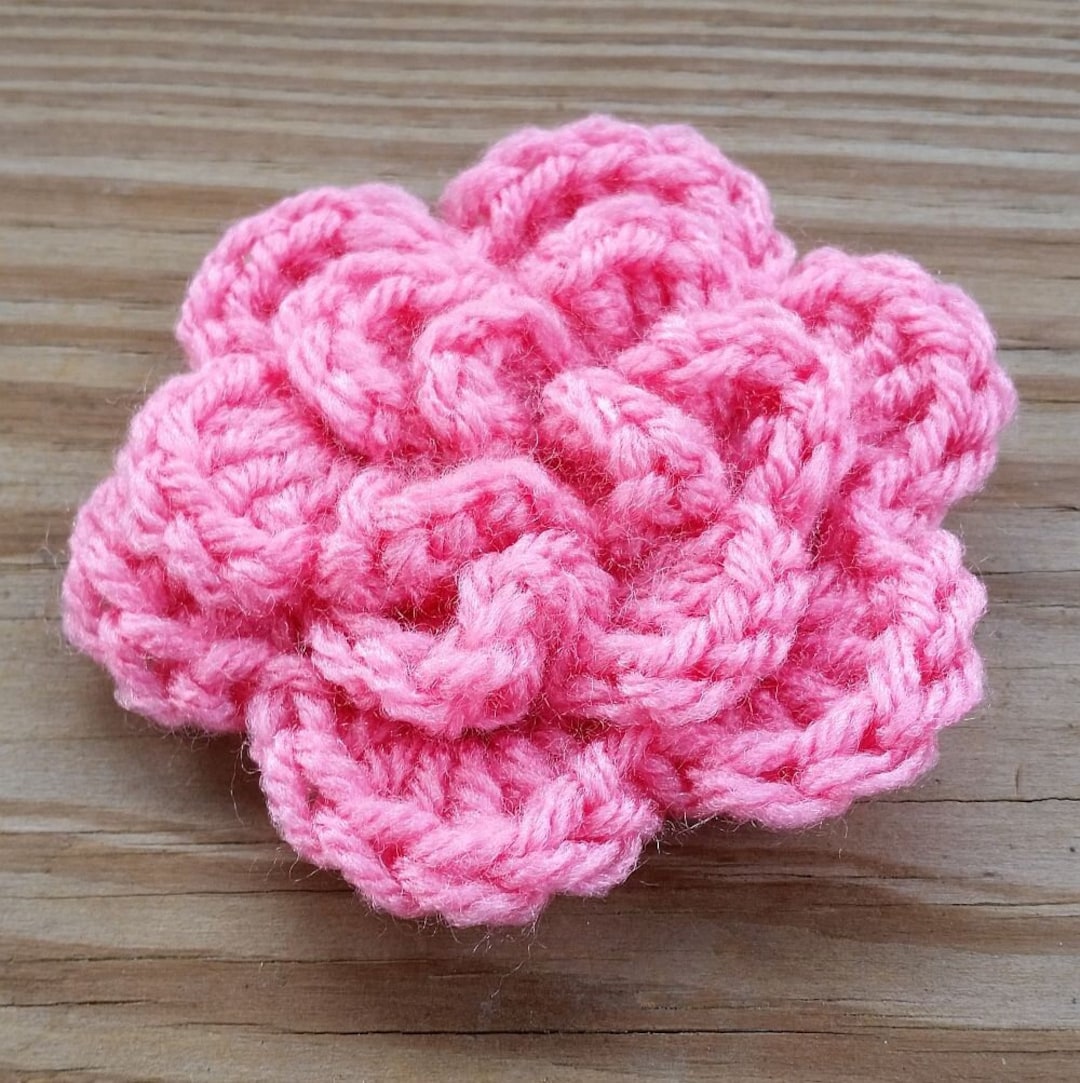 Layered Flower Crochet Pattern, PDF Digital Download, Flower Applique ...