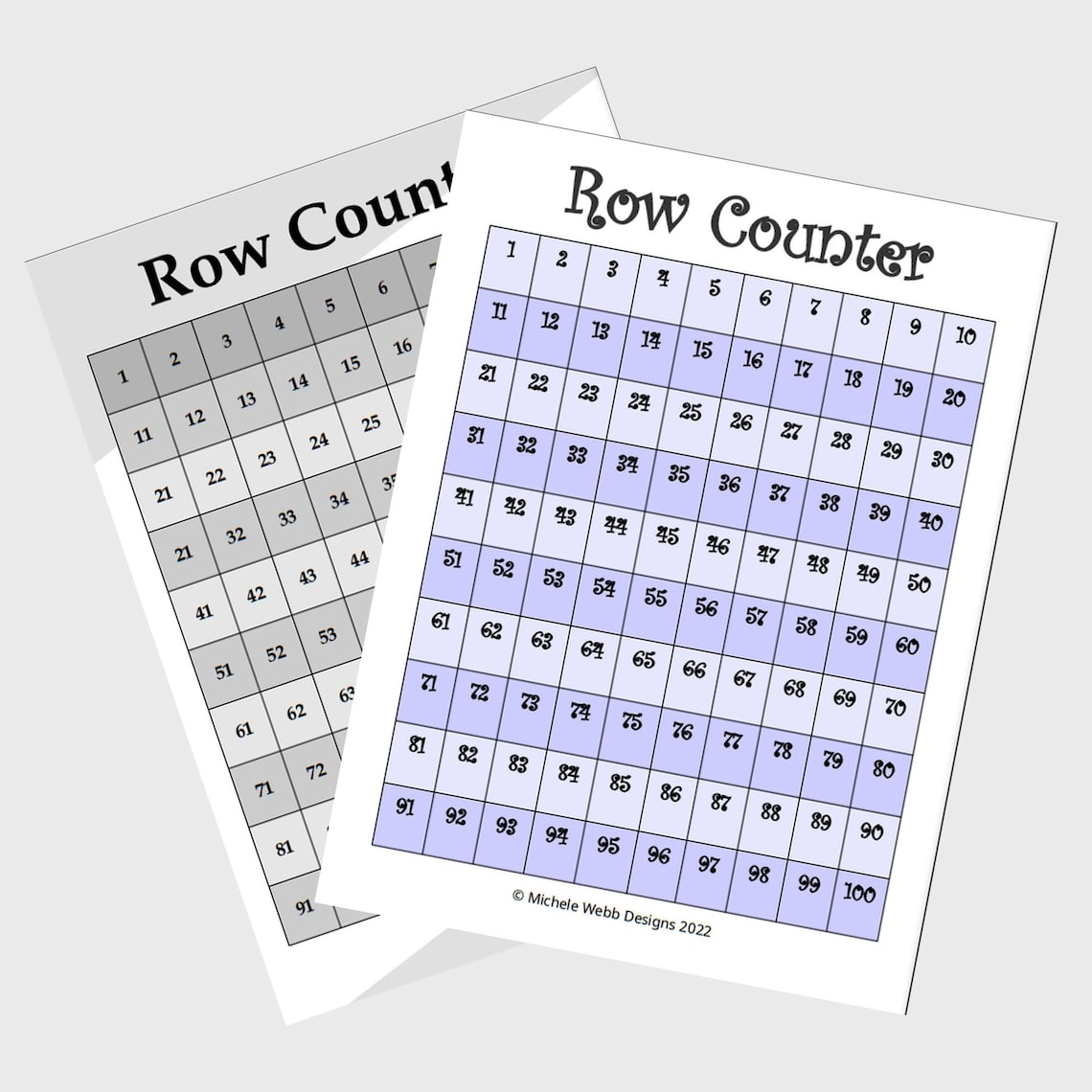 Row Counter Bundle, PDF Download, Crochet Row Tracker - Etsy