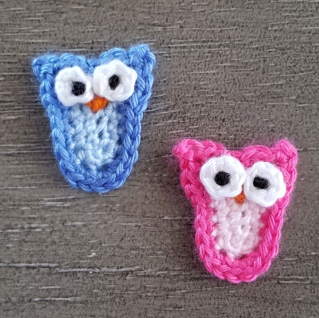 Owl Applique Crochet Pattern, PDF Download, Animal Embellishment - Etsy