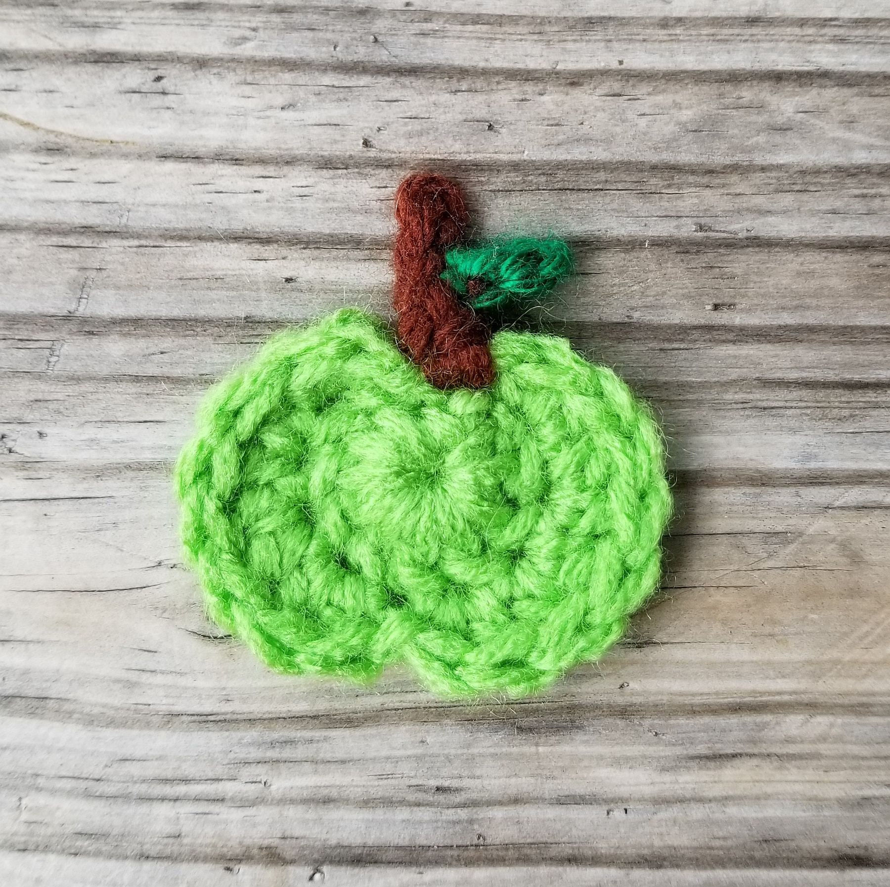 Apple Applique Crochet Pattern, PDF Download, Crochet Food Applique ...