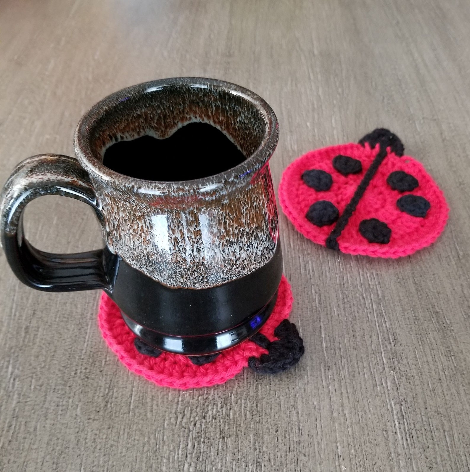 Ladybug Coasters Crochet Pattern, PDF Download, Home Decor - Etsy
