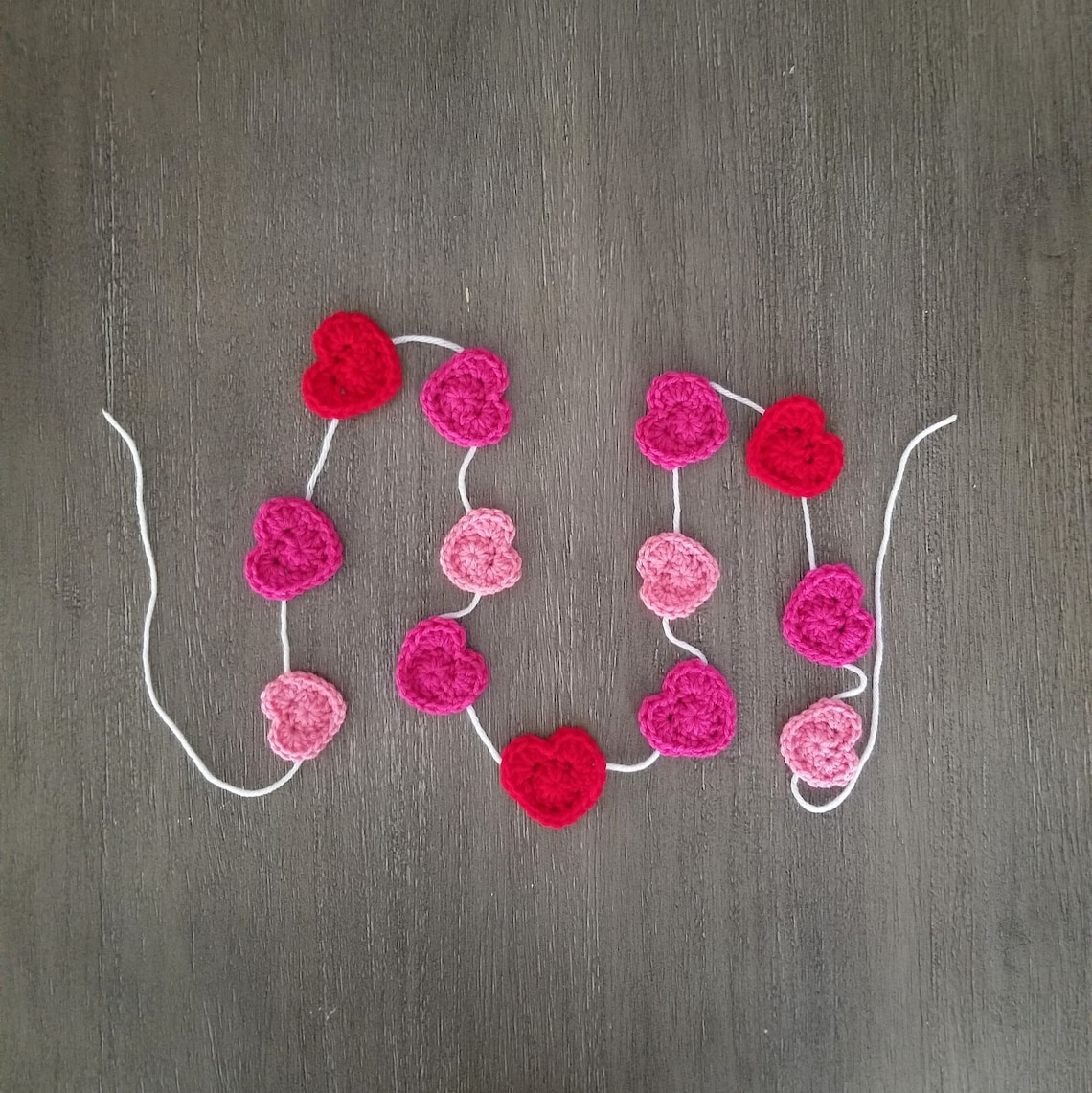 Heart Garland Crochet Pattern PDF Download Decoration - Etsy