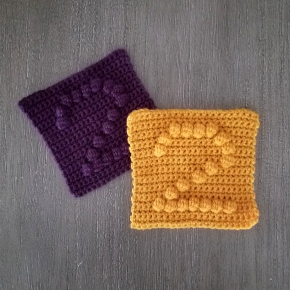 Number 2 Afghan Square Crochet Pattern PDF Download Bobble - Etsy