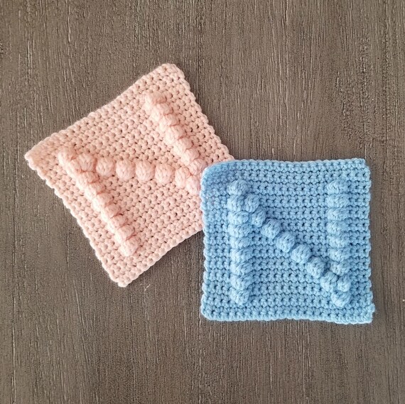 Letter N Afghan Square Crochet Pattern PDF Download Blanket - Etsy