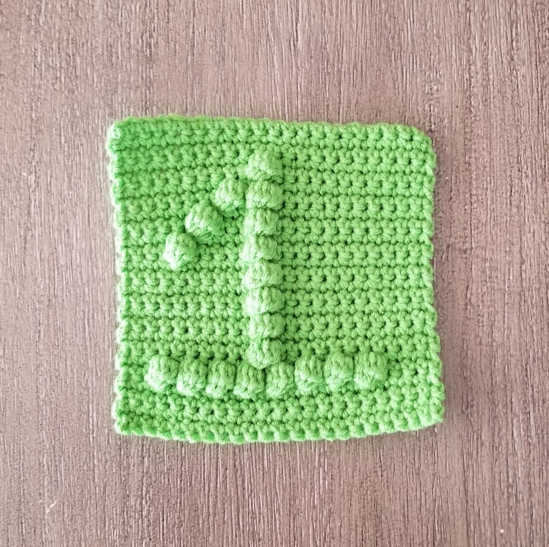 Alphabet and Numbers Crochet Pattern Bundle, Bobble Afghan Square, PDF ...