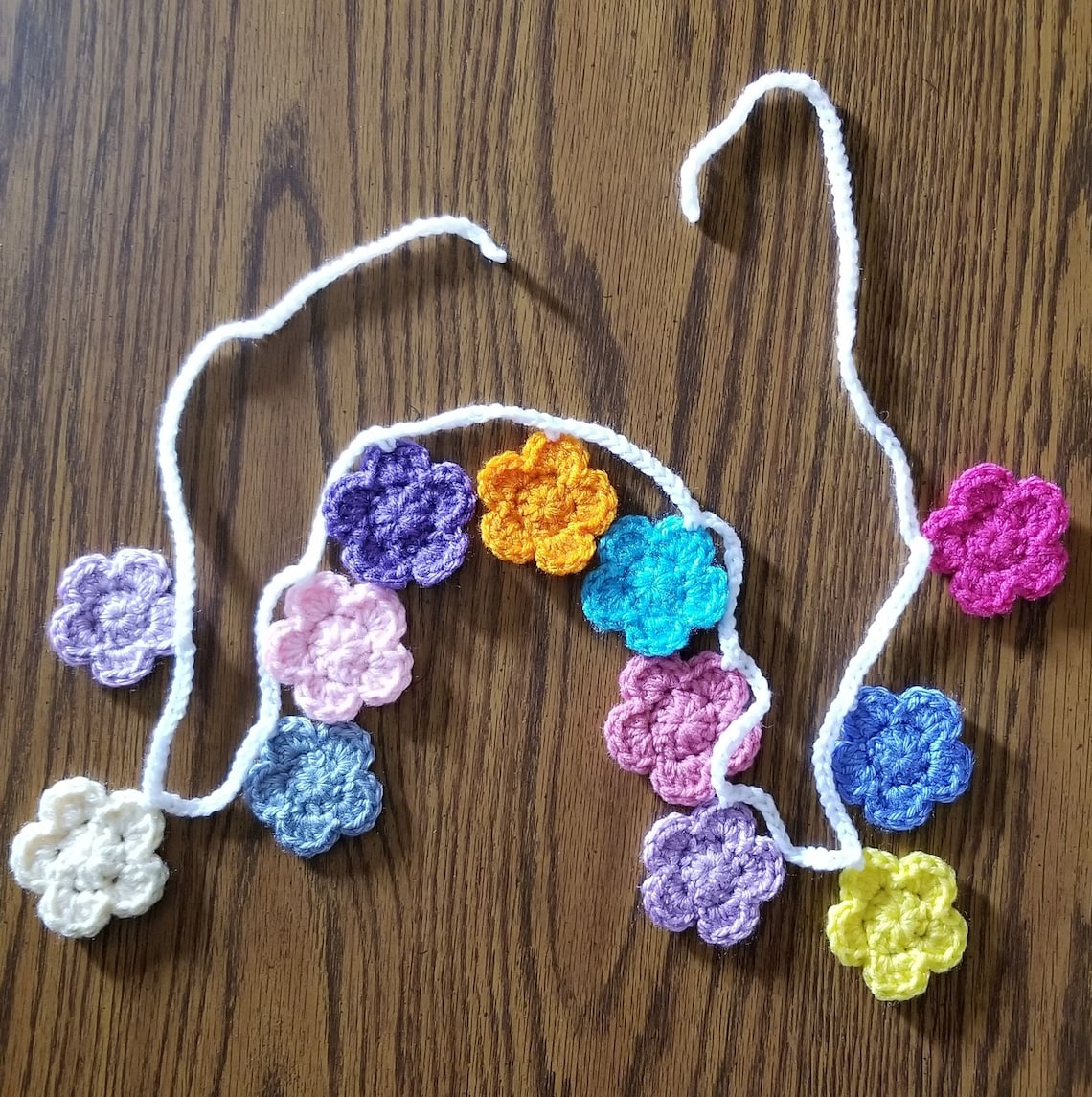Flower Garland Crochet Pattern, PDF Download, Home Decor Pattern - Etsy