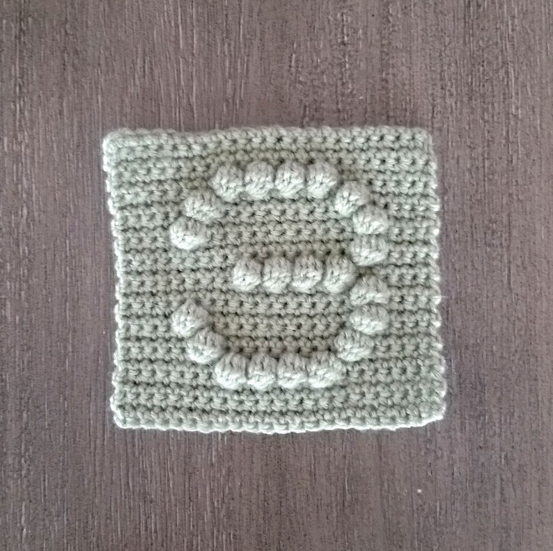 Alphabet and Numbers Crochet Pattern Bundle, Bobble Afghan Square, PDF ...