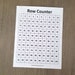 Row Counter Printable, PDF Download, Crochet and Knitting Row Tracker ...