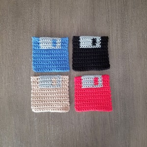 Floppy Disk Coasters Crochet Pattern, PDF Download, Housewares Decor - Etsy
