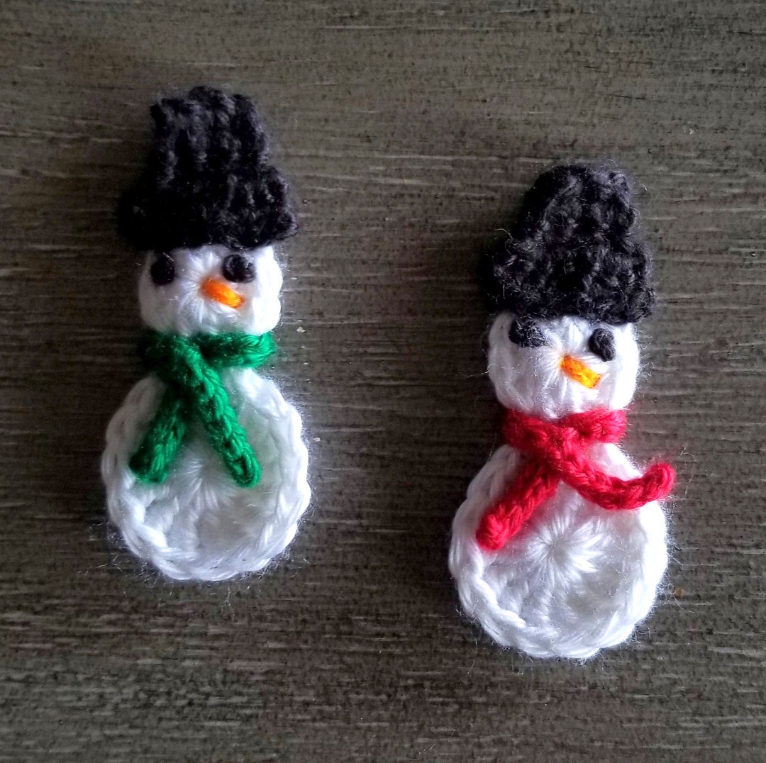 Snowman Applique Crochet Pattern, PDF Download, Winter Crochet Pattern ...