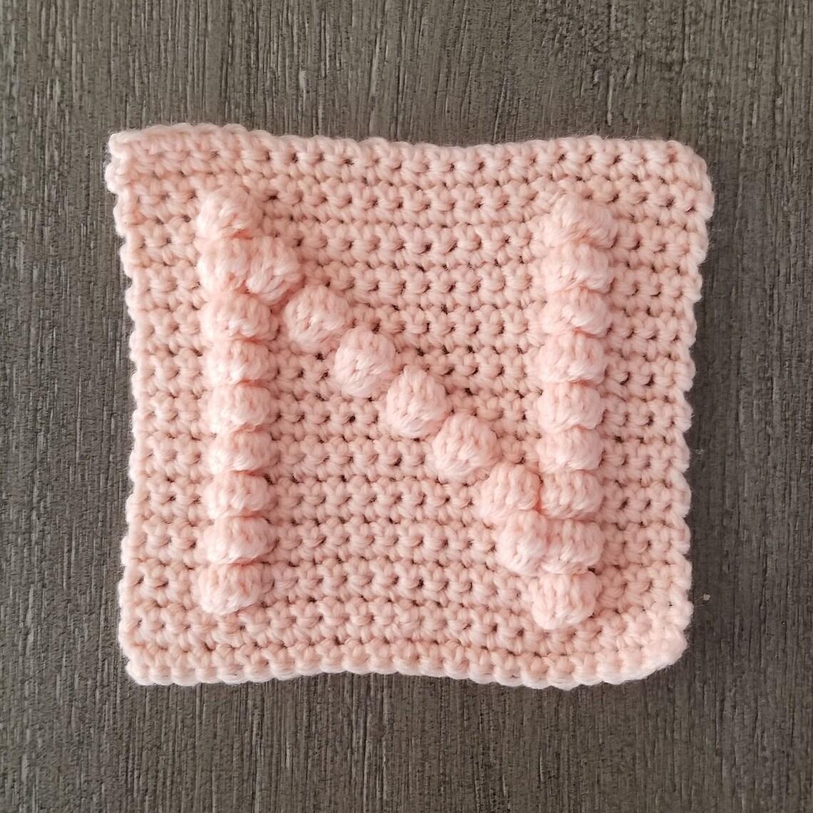 Letter N Afghan Square Crochet Pattern, PDF Download, Bobble Blanket ...