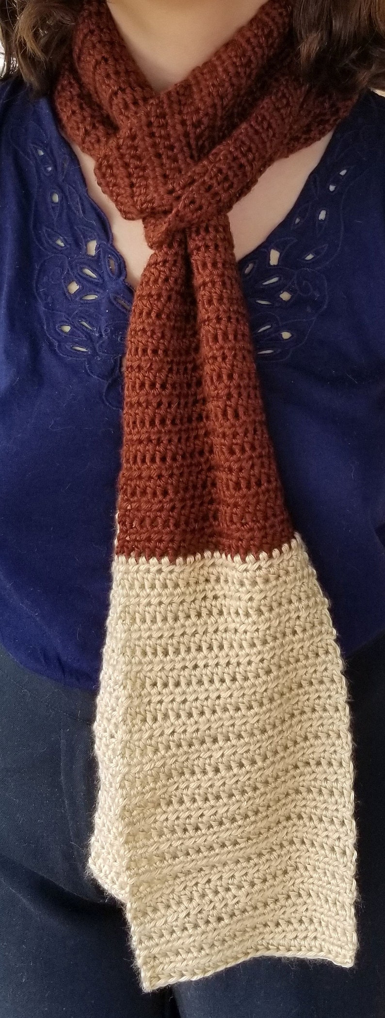 Two-toned Scarf Crochet Pattern, PDF Download, Winter Accessories - Etsy