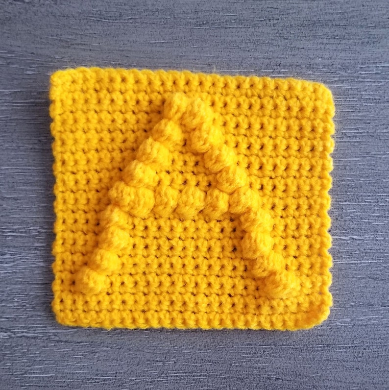 Alphabet and Numbers Crochet Pattern Bundle, Bobble Afghan Square, PDF ...