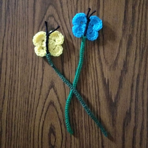 Crochet Butterfly Bookmark Pattern Pdf Butterfly Applique - Etsy