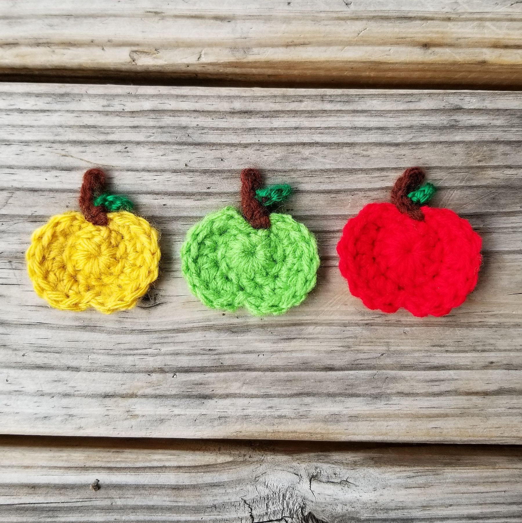 Apple Applique Crochet Pattern PDF Download Crochet Food - Etsy