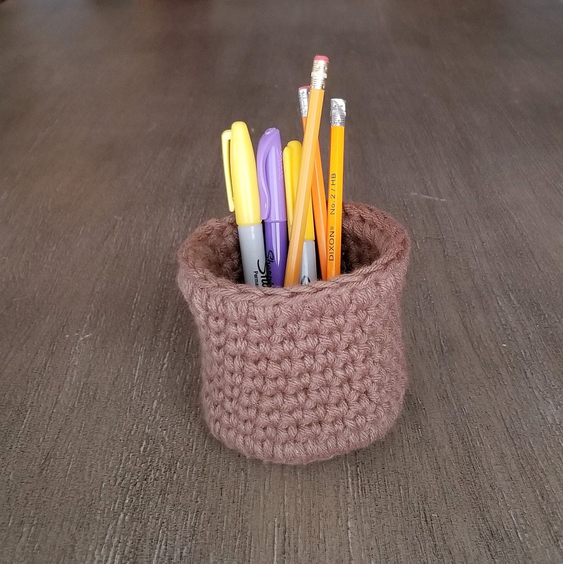 Crochet Pen Holder Pattern PDF Digital Download Housewares | Etsy