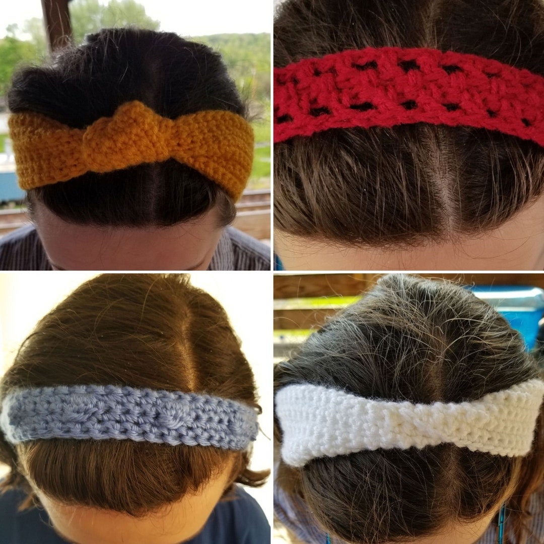 Headbands Crochet Pattern Bundle, PDF Download, Hair Accessories ...