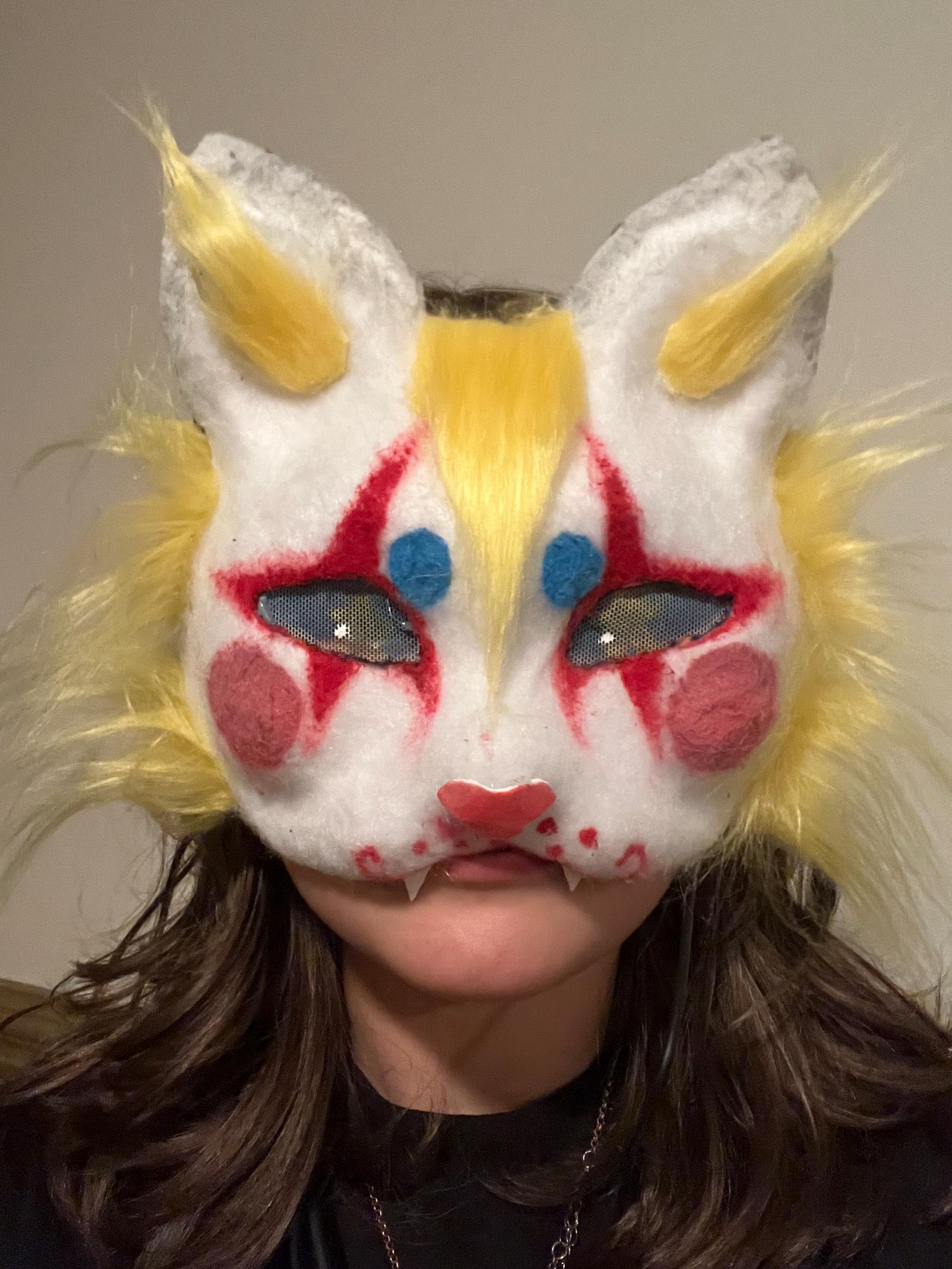 Halloween Clown Cat Mask - Etsy
