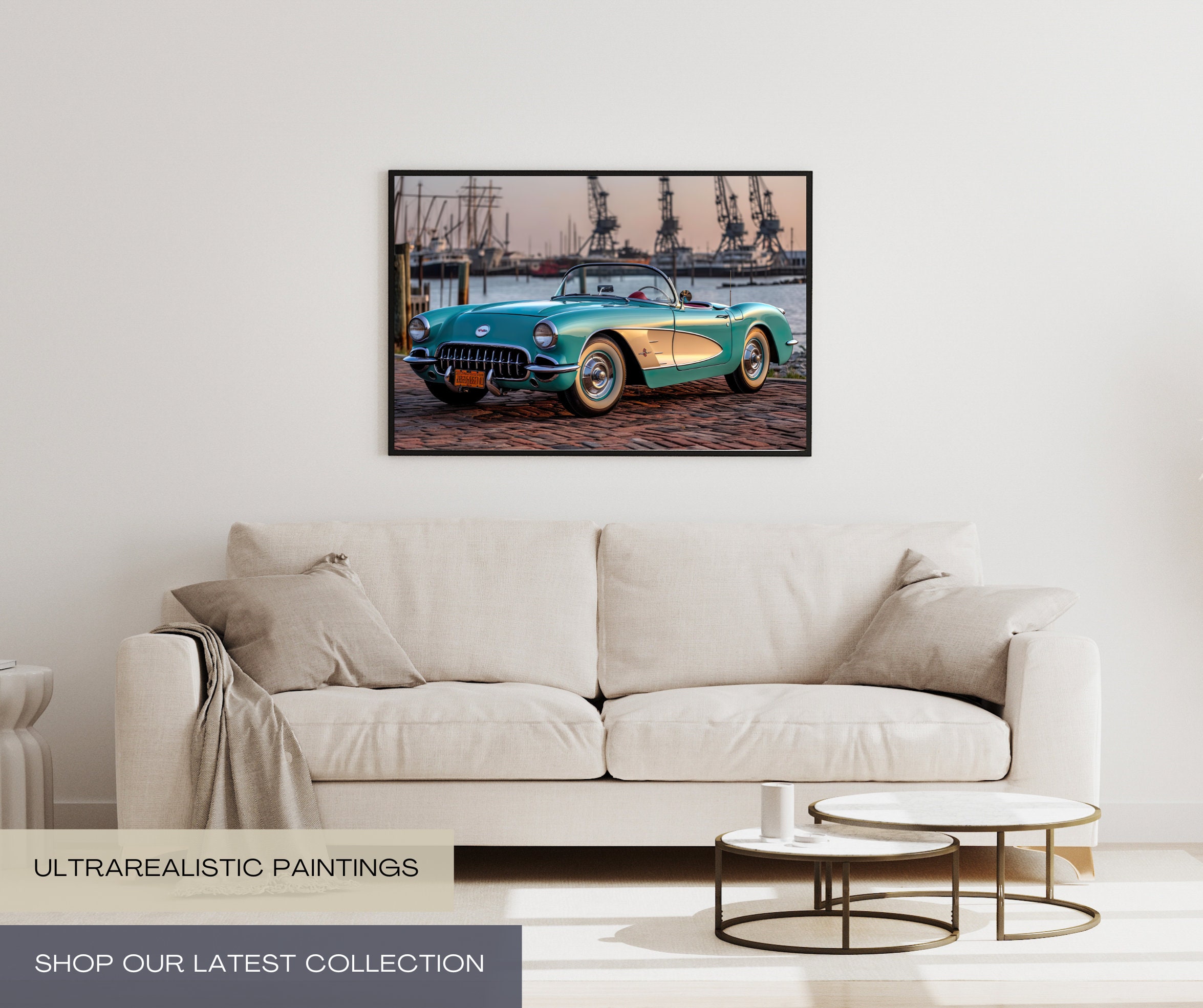 C1 Corvette/classic Car Poster/vintage Car Poster/classic Cars Decor ...