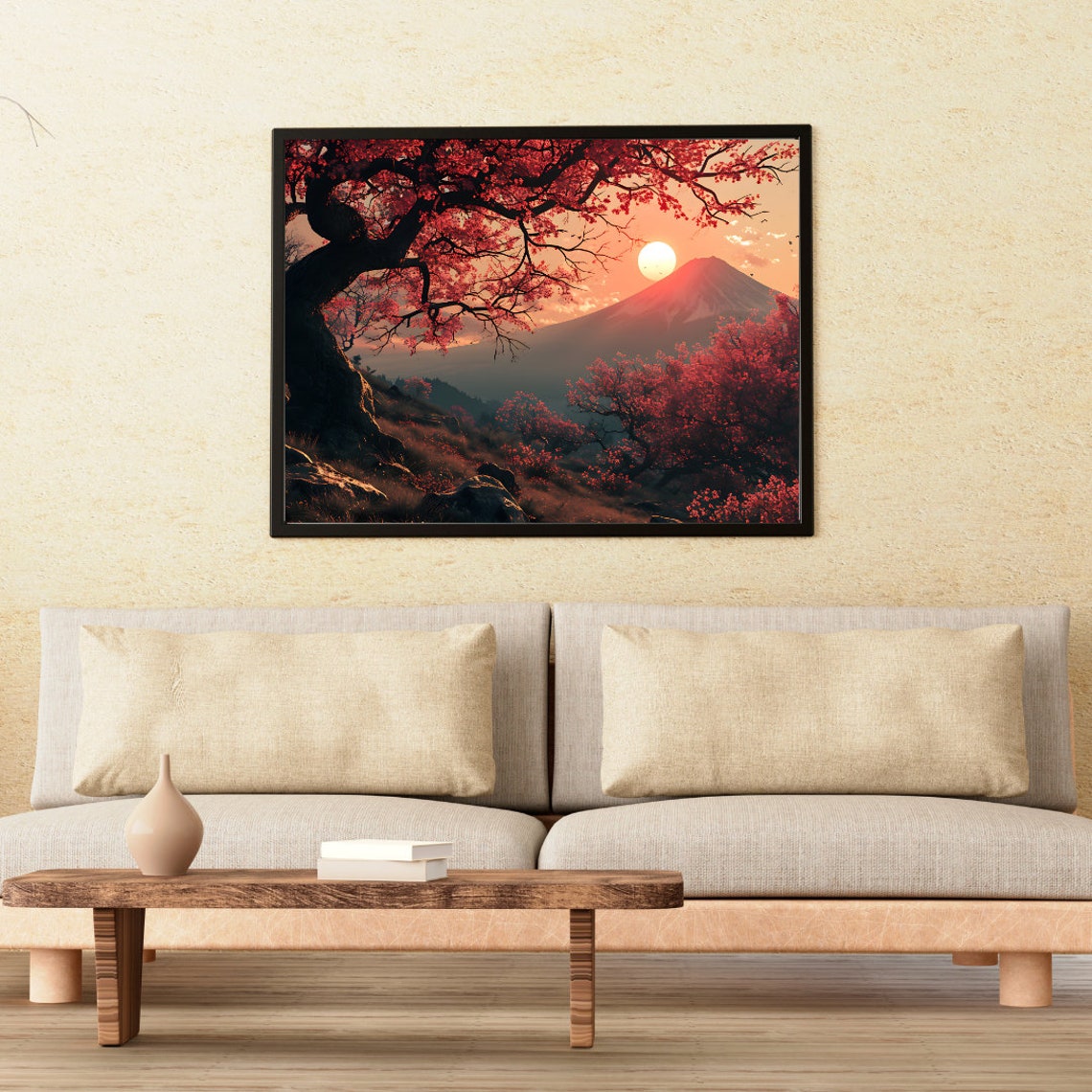 Mount Fuji Svg/mount Fuji Print/mount Fuji Poster/sakura Wall Art ...