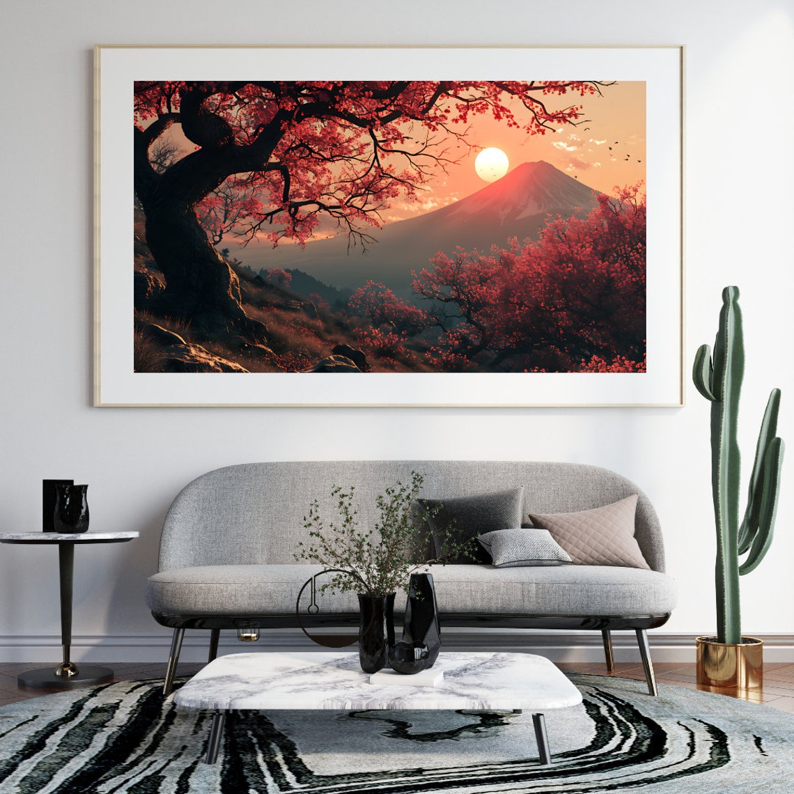 Mount Fuji Svg/mount Fuji Print/mount Fuji Poster/sakura Wall Art ...