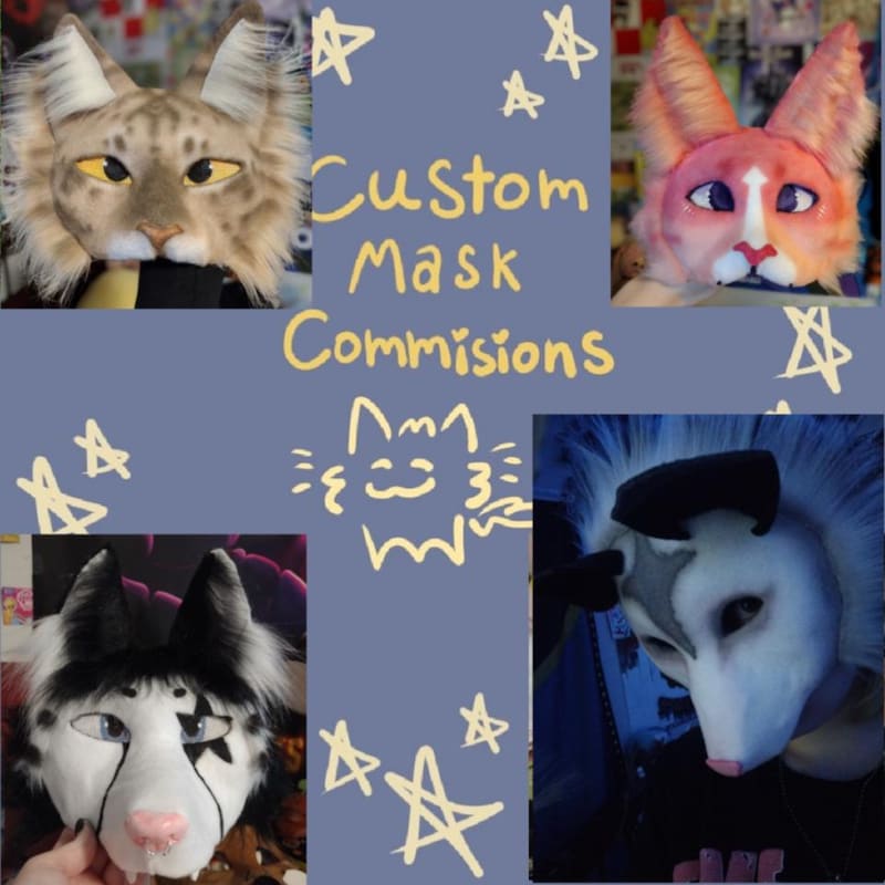 Furry Mask - Etsy