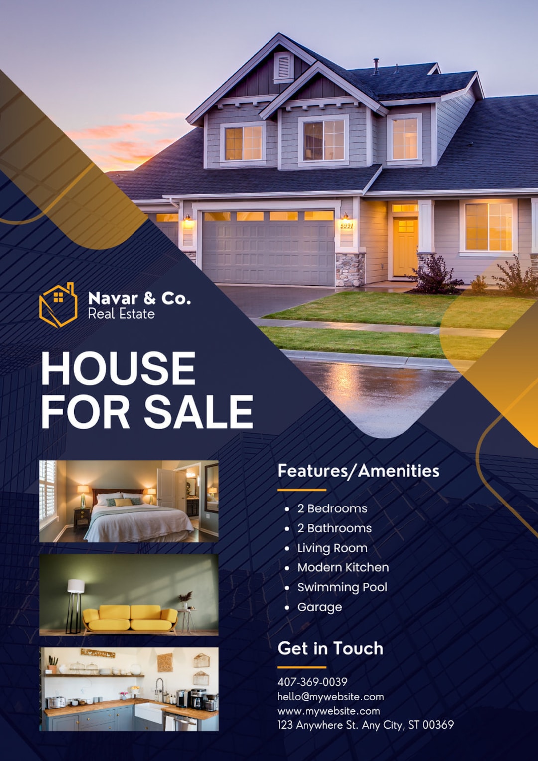 Realtor House for Sale Flyer Template PDF Digital Editable Immediate ...