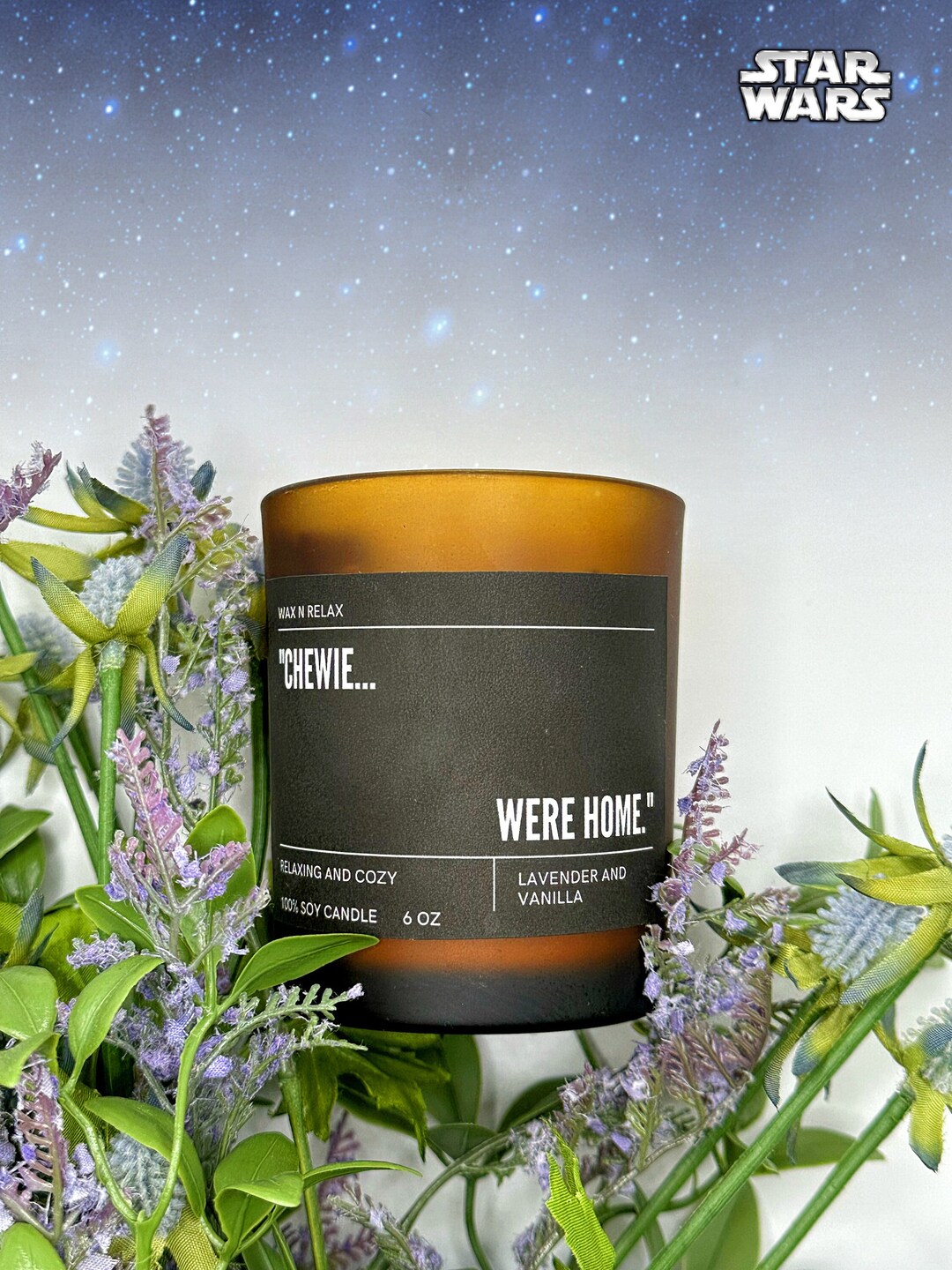 Star Wars chewie Were Home Candle, Star Wars Candle, Lavender and ...