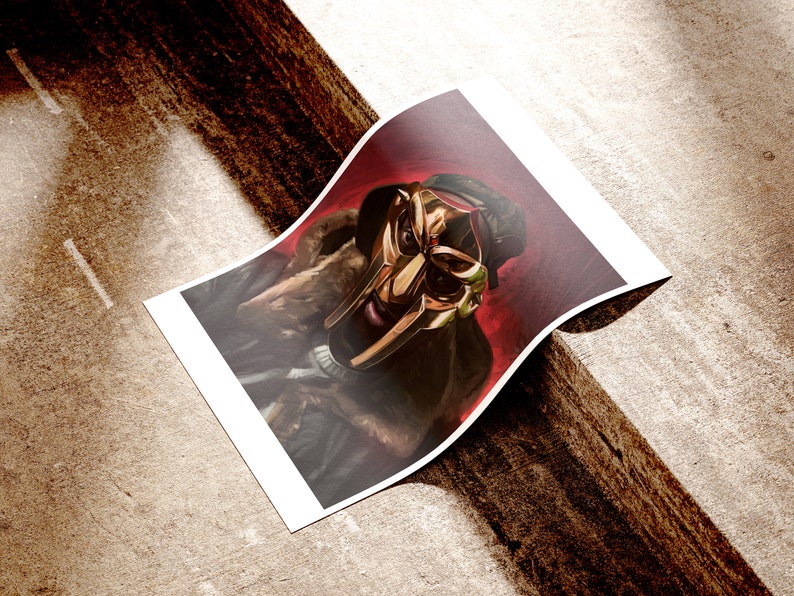 MF Doom Art Print, MF Doom Wall Art, Hip Hop Legend, Digital Print ...