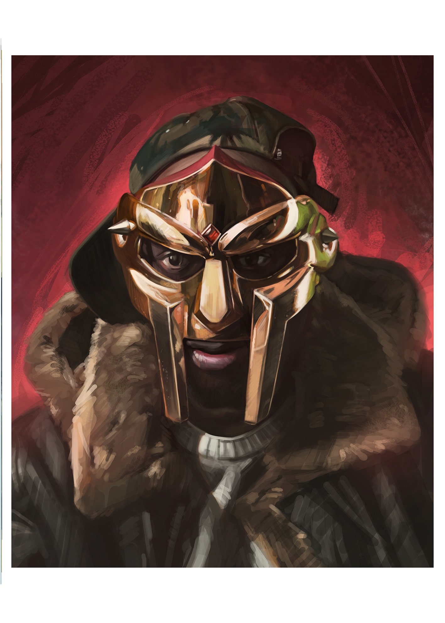 MF Doom Art Print, MF Doom Wall Art, Hip Hop Legend, Digital Print ...