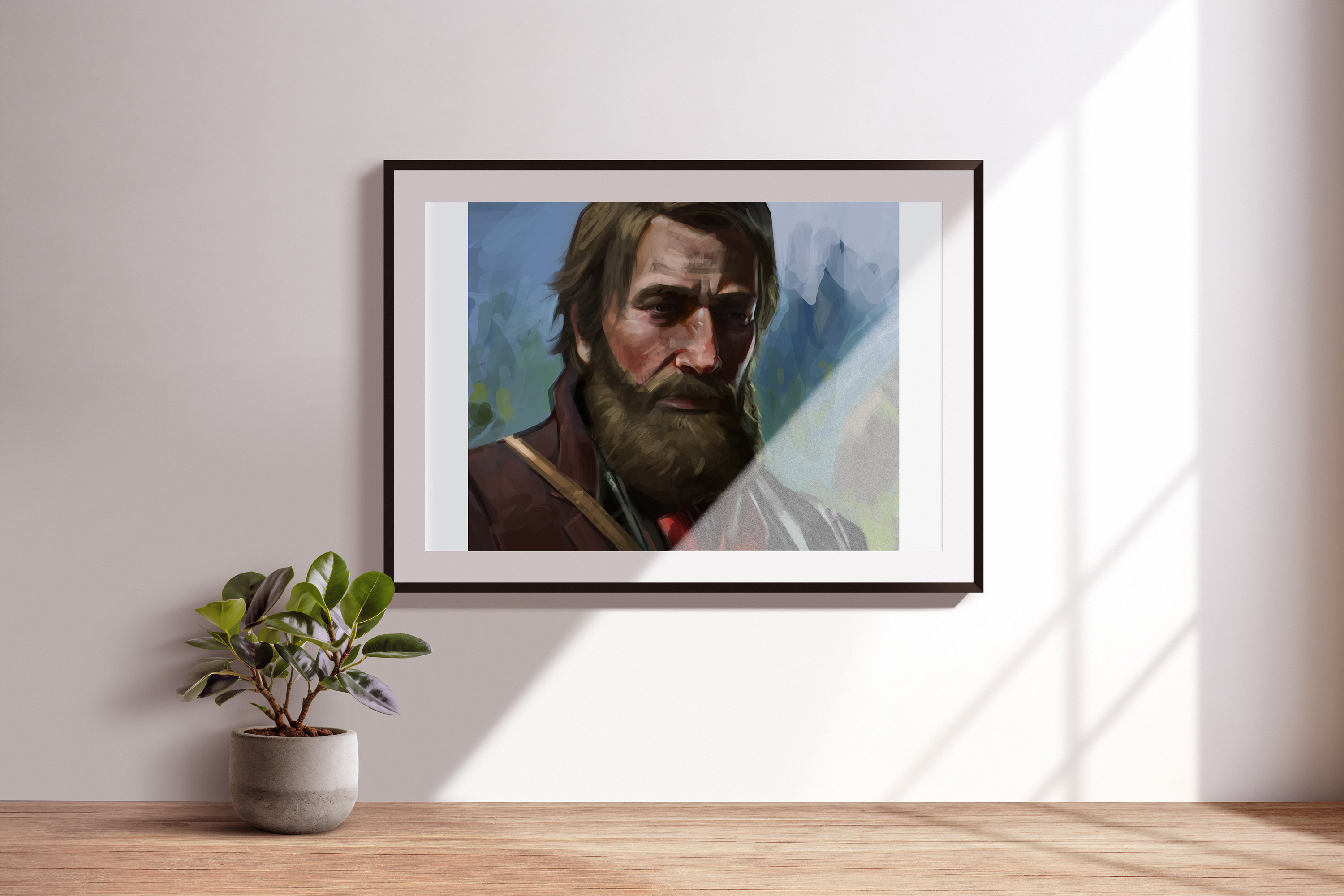 Arthur Morgan Red Dead Redemption 2 Art Print, Game Room Decor, Rock ...