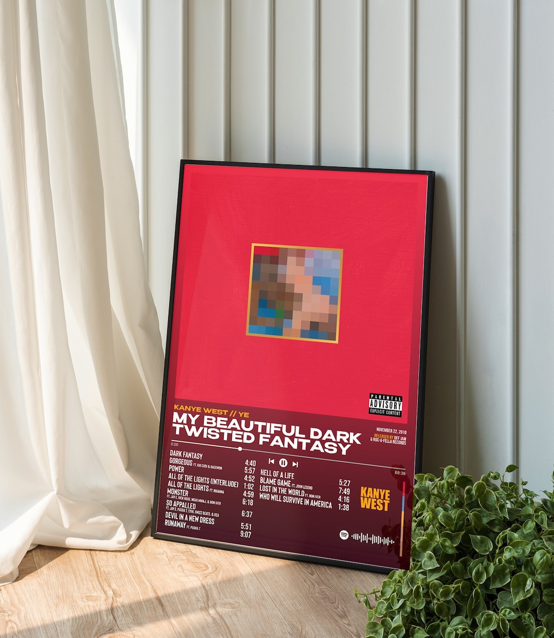 Kanye West Mbdtf Poster Kanye West Digital Posters Digital Album Art
