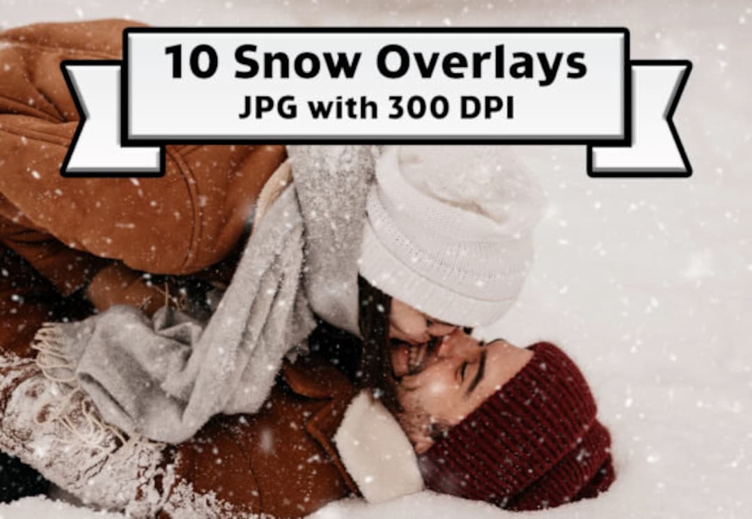 10 Snow Photo Overlays Snowfall Texture - Etsy