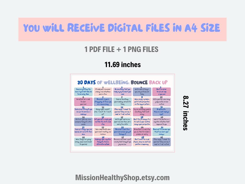 30 Days to Joy: Printable Happiness Calendar for Daily Positivity ...