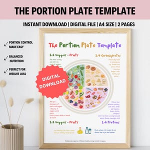 Portion Plate Meal Prep Portion Control Chart Healthy Eating Plate ...