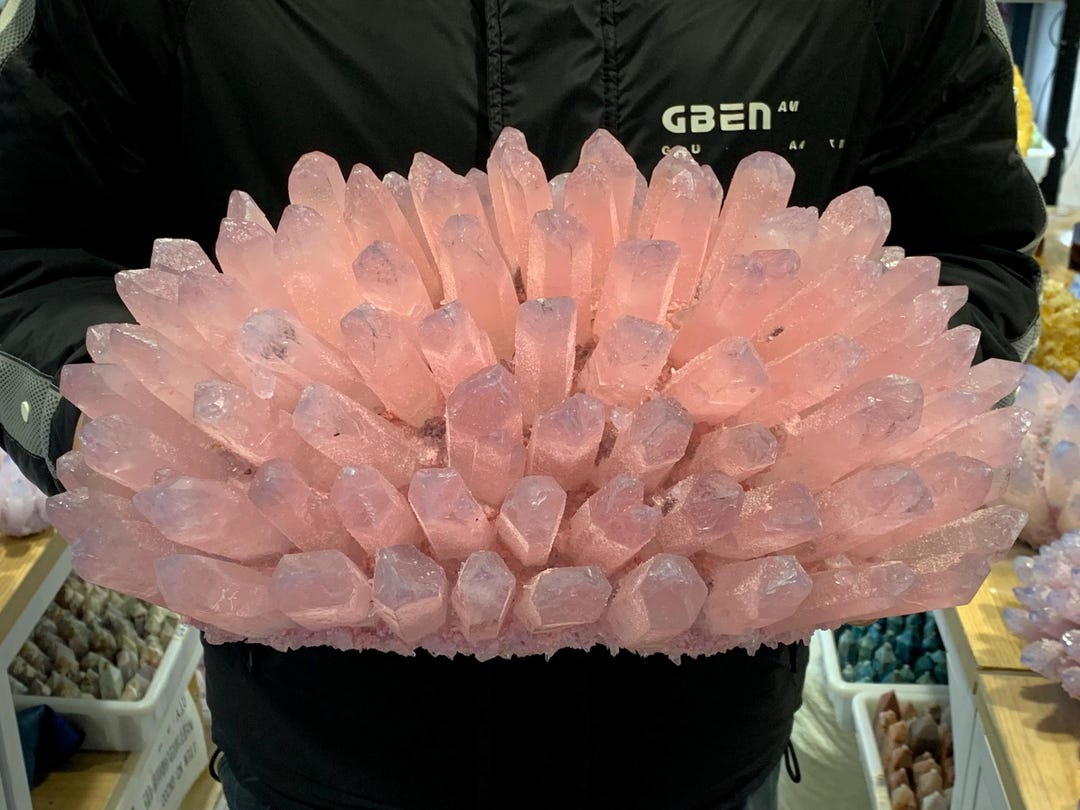 Beautiful Pink Quartz Cluster,quartz Crystal,crystal Cluster,crystal ...