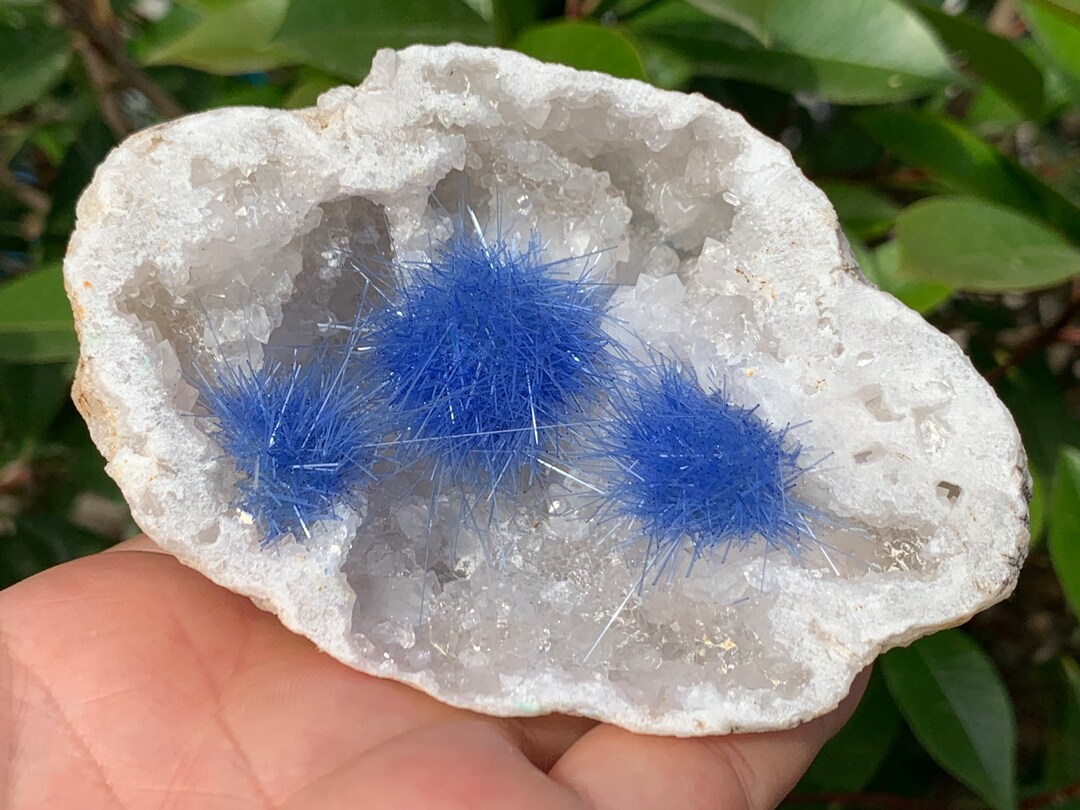 Morocco Geode Specimen: Blue Copper Goethite Crystal Cluster - Etsy