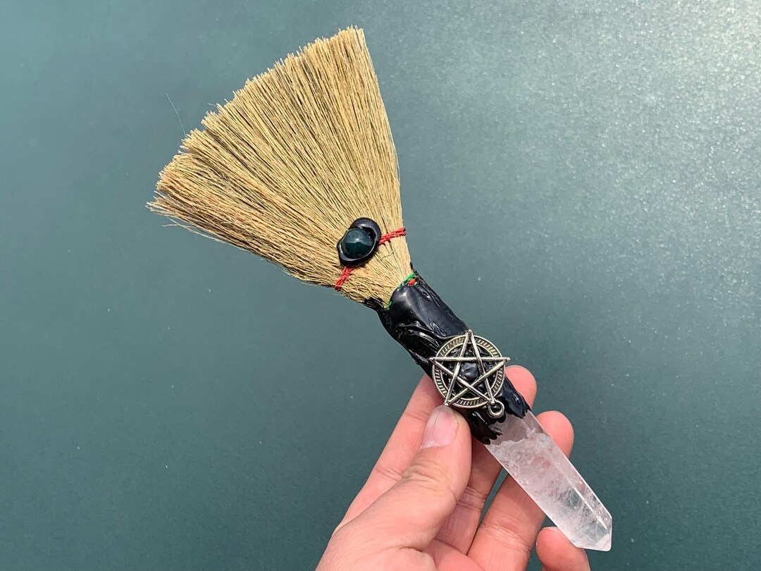 Quartz Crystal Witch Broom: Reiki Healing Home Decor - Etsy
