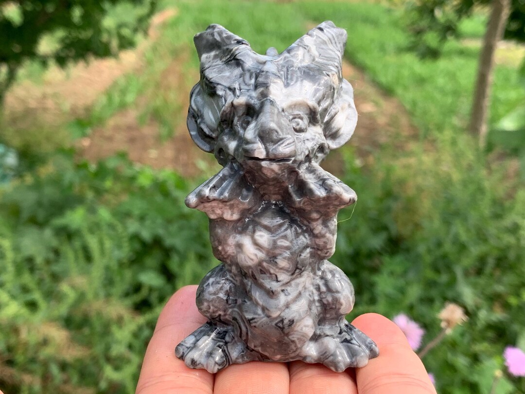 3.3''+ Natural Picasso Quartz,quartz Crystal,hand Carved,crystal Dragon ...